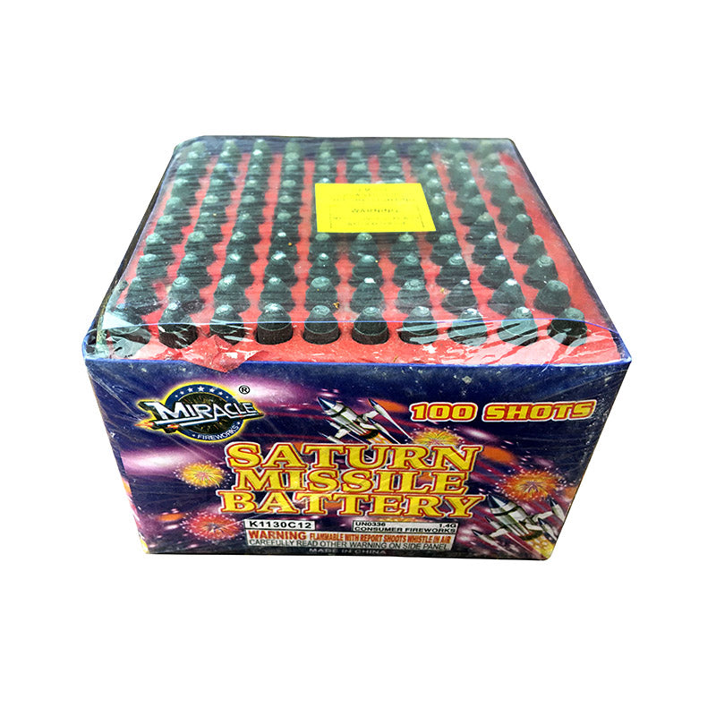 100 Shot Saturn Missile Battery – Big Johnson Fireworks